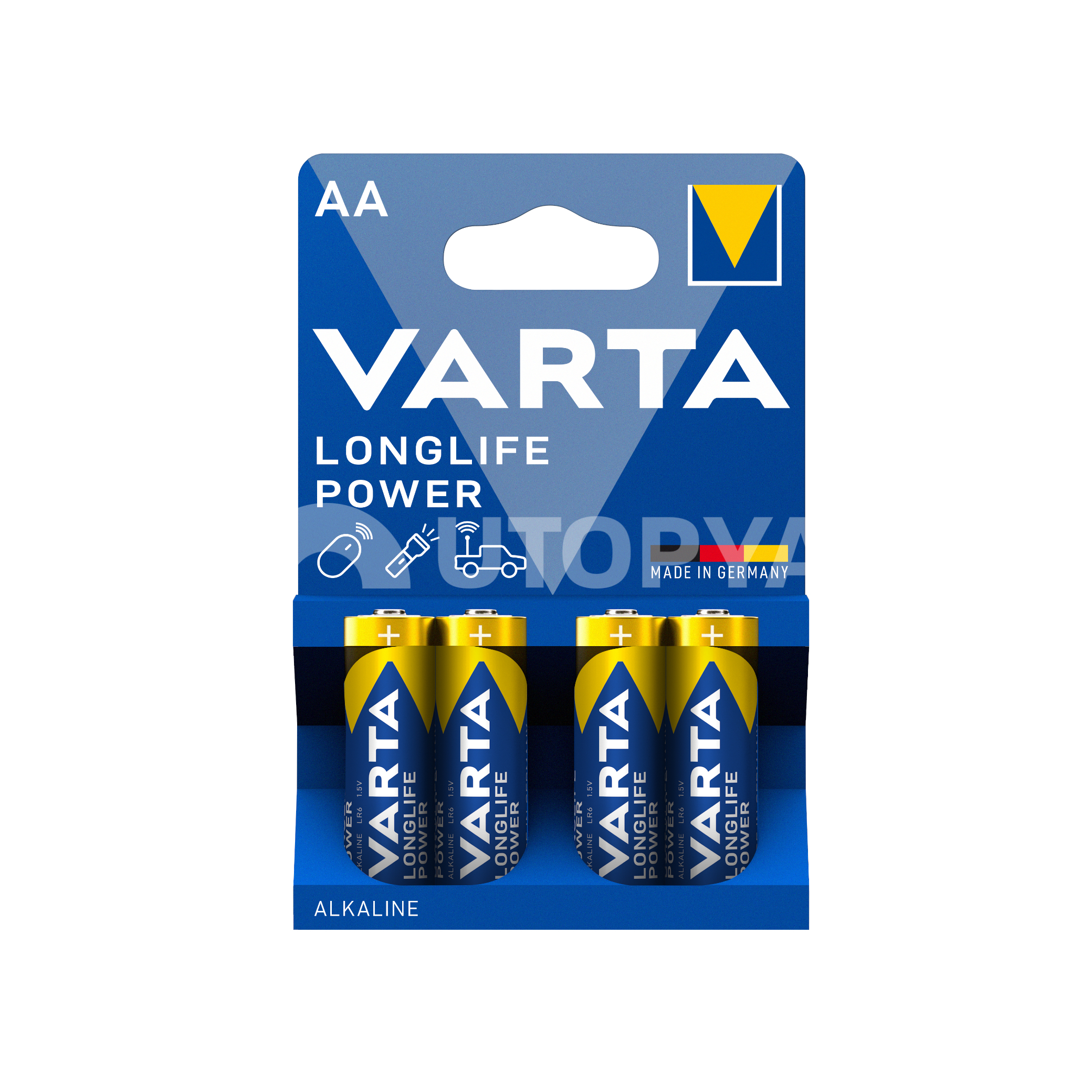 VARTA Pack 4 Piles Alcalines AA Longlife Power